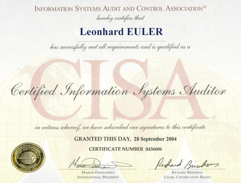 Audit des systèmes d’information, certification CISA - ISEIG - Institut Suisse d'Enseignement de ...
